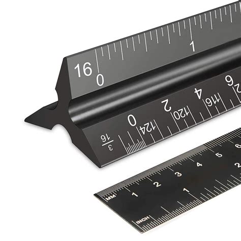 2pcs Architectural Scale Ruler 12 Aluminum Architect Scale Triangular Scale Scale Ruler