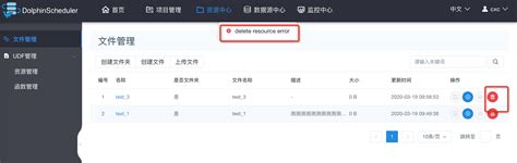 Bug Delete Resource Error · Issue 2228 · Apachedolphinscheduler · Github