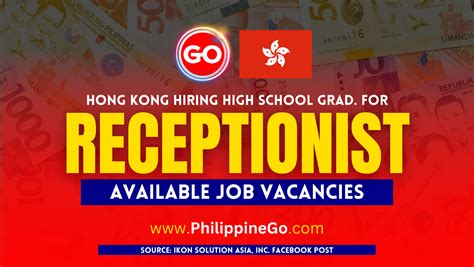 receptionist job hiring in hong kong 2024 apply now
