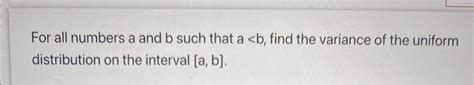 Solved For All Numbers A And B Such That A Chegg Com