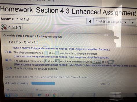 Solved Homework Section 4 3 Enhanced Assignment Score 0 71