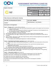 The Reproductive System Structure Function And Hormonal Course Hero