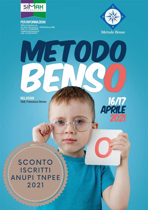 16 E 17 Aprile 2021 Metodo Benso Trainer I Livello Anupi Tnpee