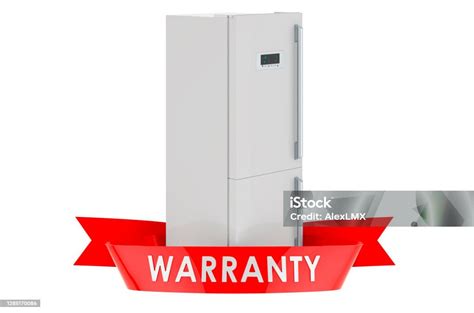 냉장고 보증 개념 흰색 배경에서 격리된 3d 렌더링 3차원 형태에 대한 스톡 사진 및 기타 이미지 3차원 형태 가정 생활 가정 주방 Istock