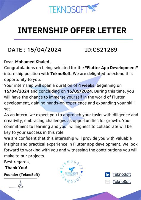 Mohamed Khaled On Linkedin Teknosoft Flutter Internship Flutterdevolper Flutter