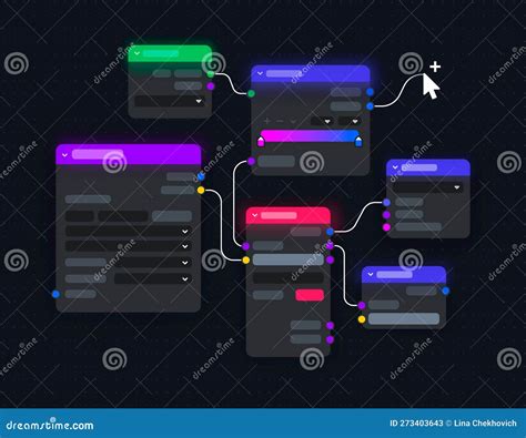 Node Group Nodes In 3d Space Stock Illustration Illustration Of