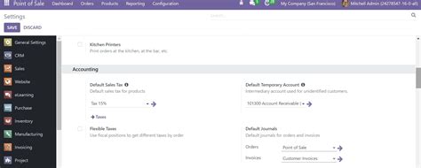 Settings In Odoo 16 Pos App Odoo V16 Community Edition Book