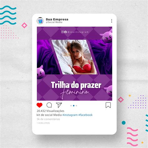 Kit De Social Media Posts Prontos Para Sex Shop E Venda De Lingerie No Canva Com Legendas