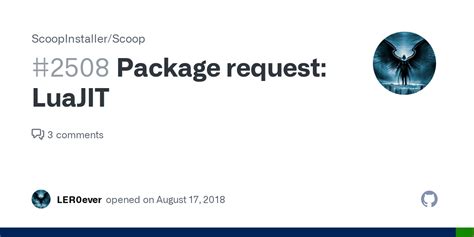 package request luajit · issue 2508 · scoopinstaller scoop · github