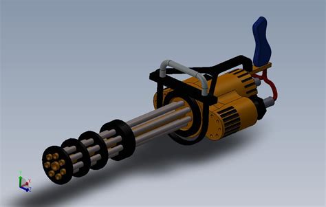 加特林枪solidworks 2017模型图纸免费下载 懒石网 加特林枪solidworks 2017模型图纸免费下载 懒石网
