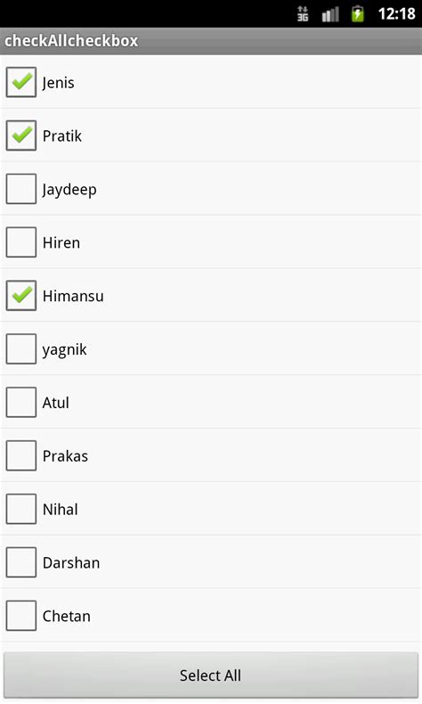 Android How To Select All Checkbox Of Custom List View On Button