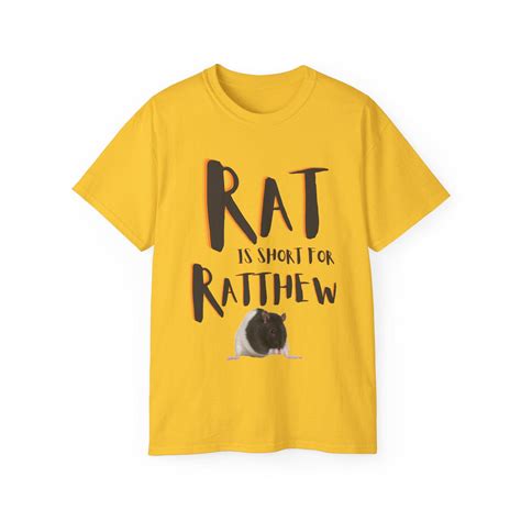 Rat Is Short For Ratthew Viral Meme Funny Ironic Joke Gag T