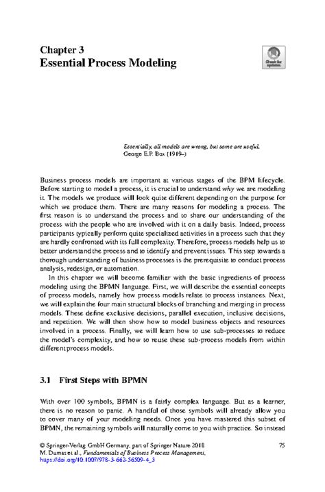 Dumas 2018 Chapter 3 Essential Process Modeling Chapter 3 Essential