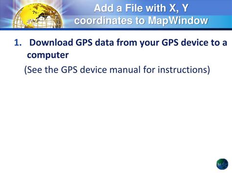 Ppt Add A File With X Y Coordinates To Mapwindow Gis And Create A