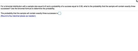 Solved For A Binomial Distribution With A Sample Size Equal Chegg Com