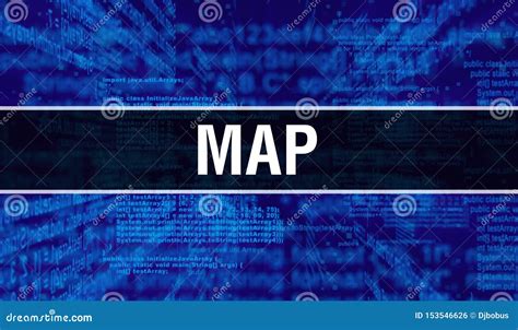 Map With Digital Java Code Text Map And Computer Software Coding