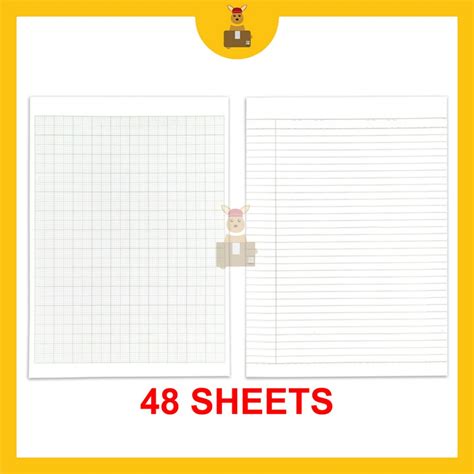 48 sheets graph paper a4 kertas graph lukis 70gsm 60gsm 48 sheets