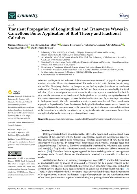 Pdf Transient Propagation Of Longitudinal And Transverse Waves In
