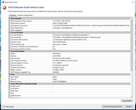 solved sas enterprise guide needs to be close sas support communities