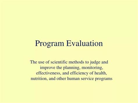 PPT Program Evaluation PowerPoint Presentation Free Download ID 4815364