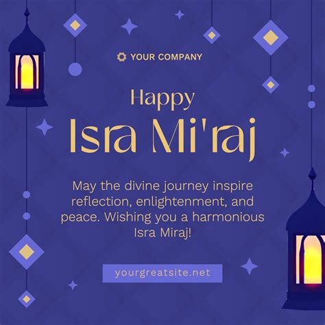 Isra Miraj Greeting Linkedin Post 37503502 Template