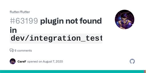Plugin Not Found In `devintegrationtestsfluttergallery` · Issue 63199 · Flutterflutter