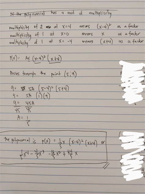 [solved] The Polynomial Of Degree 4 P X Has A Root Of Multiplicity 2 At X Course Hero