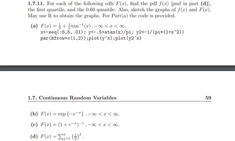 Solved Do All Parts Sketch The Graphs Of PDF And CDF Using Chegg Com