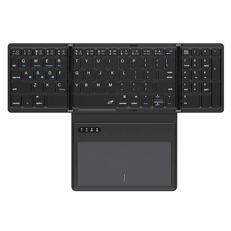 B055 Portable Folding Bluetooth Keyboard Universal Laptop Tablet Wireless Keyboard With Touchpad