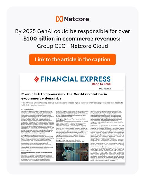 Netcore Cloud On Linkedin Genai Netcoregenai Aimarketing Aiinecommerce