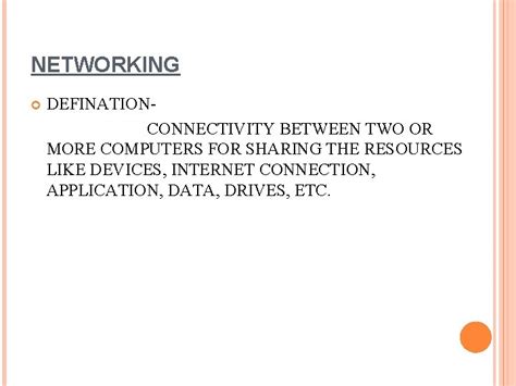 Networking Basic Networking Concepts Networking Definationconnectivity Between Two