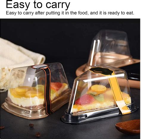Cake Box 100pcs Reusable Cake Box Triangle Cake Transport Box Cake Slices Packaging Cake