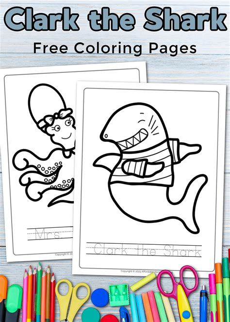 Clark The Shark Coloring Pages