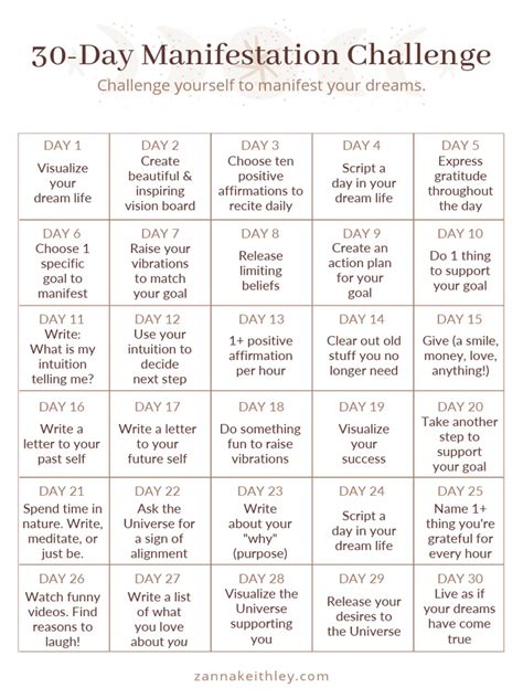 30 day manifestation challenge pdf
