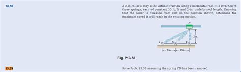 solved please solve for question 13 59 ﻿assuming spring cd