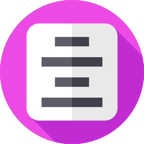 Center Alignment Flat Circular Flat Icon Center Alignment Flat Circular Flat Icon