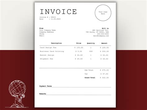 Invoice Template Word PDF Excel Docs Invoice Template For Small Business Small Business