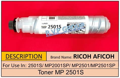 Black Ricoh 2501s Mp2001 Mp2501 Mp2501sp Toner Mp 2501s For
