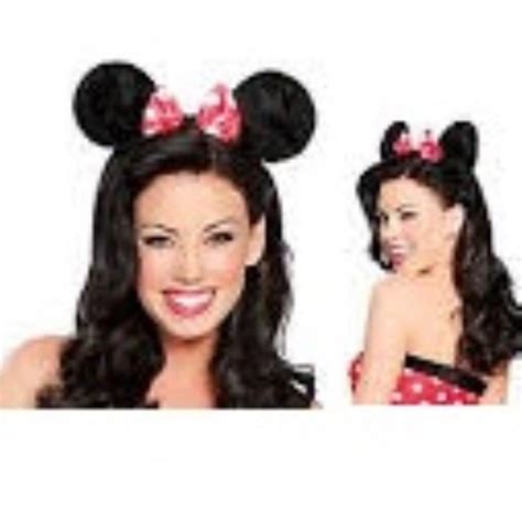 Tiara Preta Orelhas Laço Vermelho Minnie SEX SHOP ATRAÇÃO HOT