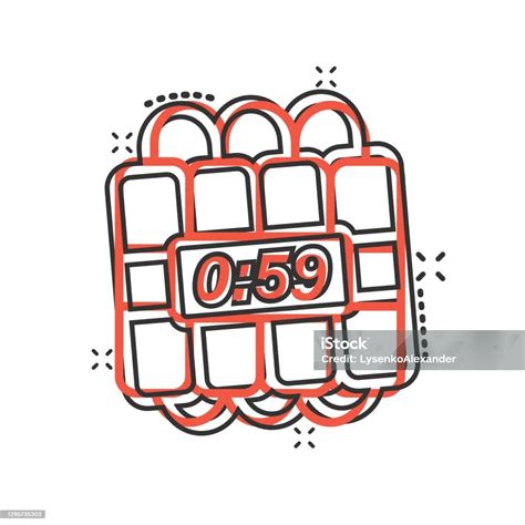 만화 스타일의 폭탄 아이콘 흰색 고립 된 배경에 다이너 마이트 만화 벡터 그림 C4 Tnt 스플래시 효과 비즈니스 컨셉 C4에 대한 스톡 벡터 아트 및 기타 이미지 Istock