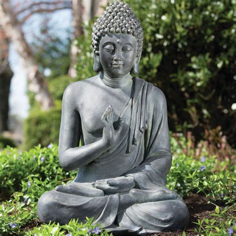 Alfresco Home Thai Buddha Garden Statue Buddha Garden Buddha Statue Meditating Buddha Statue