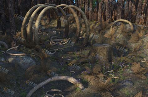 Blender工程源文件动物尸骨林 玩酷CG