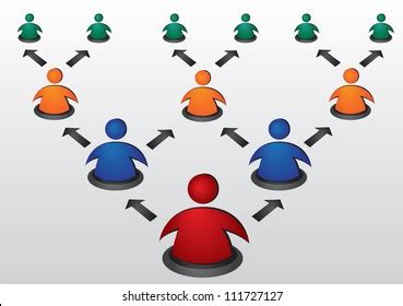 Organizational Hierarchy Network Chart Vector Illustration Stock Vector Royalty Free
