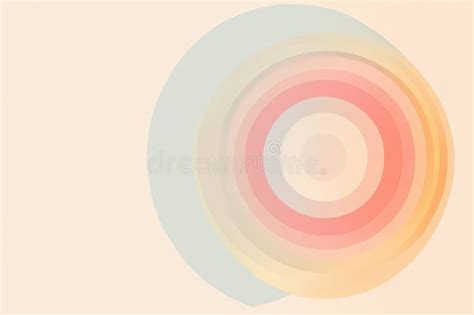 Abstract Design Featuring Concentric Circles In Soft Pastel Colors On A