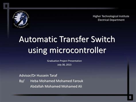 Ppt Automatic Transfer Switch Using Microcontroller Powerpoint