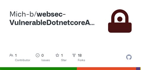 Github Mich Bwebsec Vulnerabledotnetcoreapp