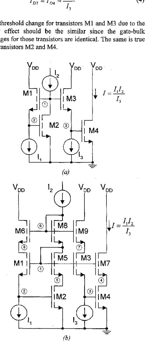 Figure 2 From Vlsi Analog Multiplierdivider Circuit Semantic Scholar