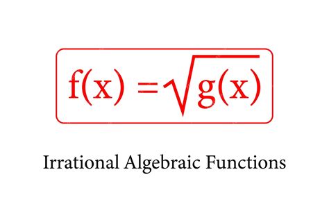 Premium Vector Irrational Algebraic Functions In Mathematics Vector Illustration
