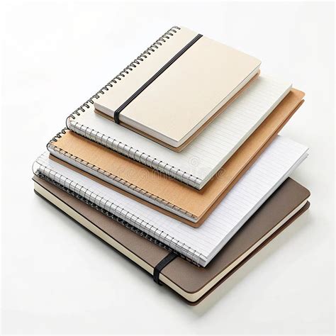 Soft Cover Blank Notepad Stack Isolated On White Stock Illustration Illustration Of School