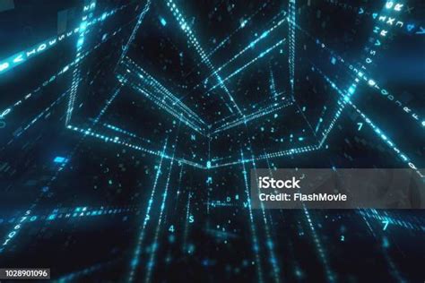 16 진수 기계어 코드 추상적인 기술 배경 3d 일러스트와 함께 큐브를 회전 Html에 대한 스톡 사진 및 기타 이미지 Html 가상현실 개념 Istock